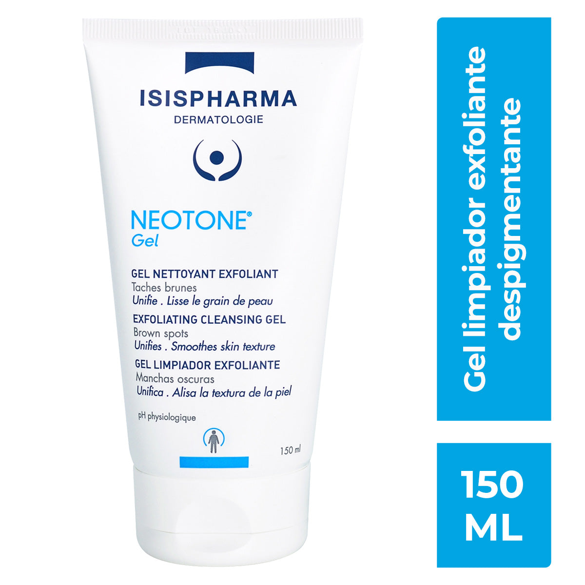 Isispharma neotone gel exfoliante despigmentante 150ml. – Derma Express MX