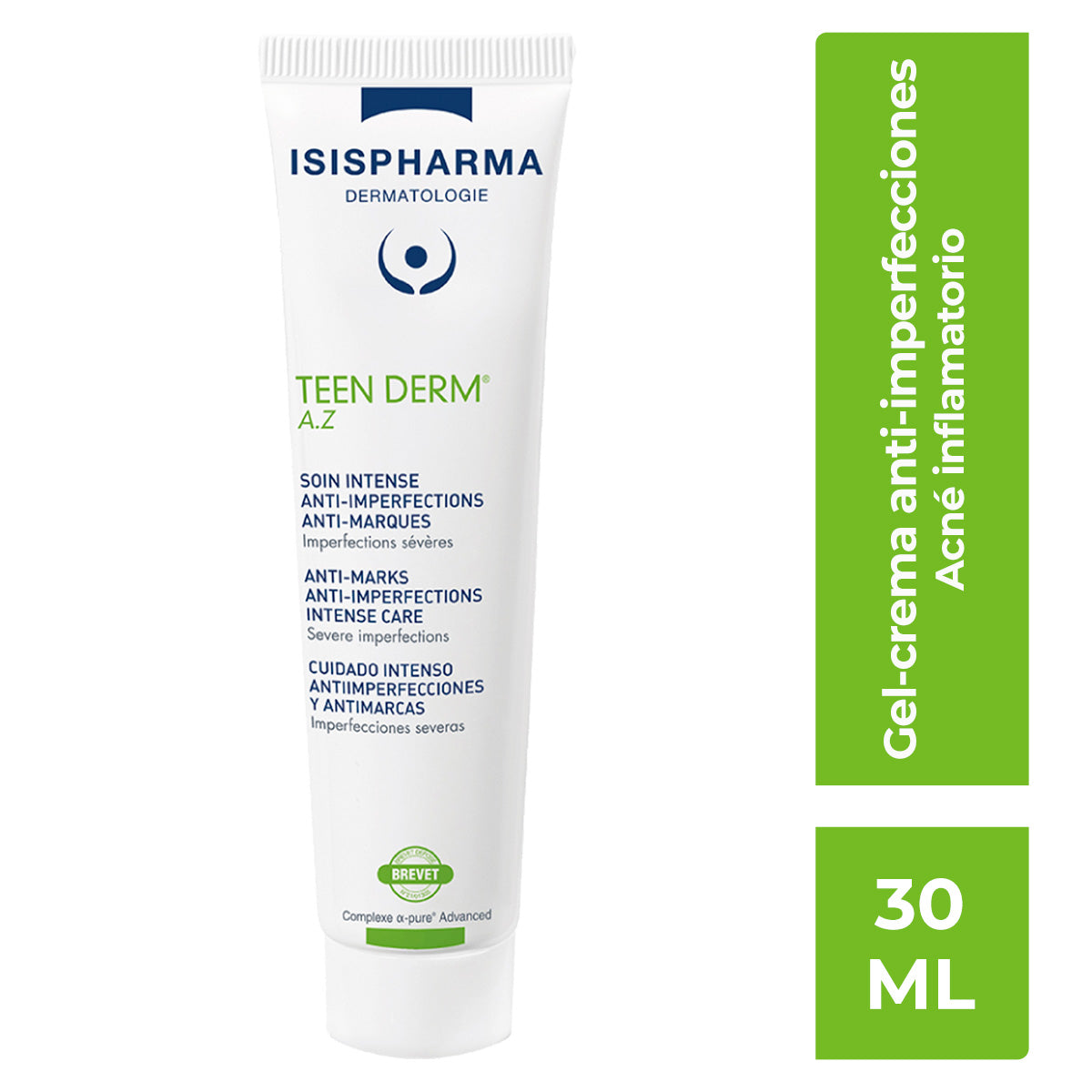 Isispharma teen derm az, seboregulador y anti imperfecciones 30ml ...