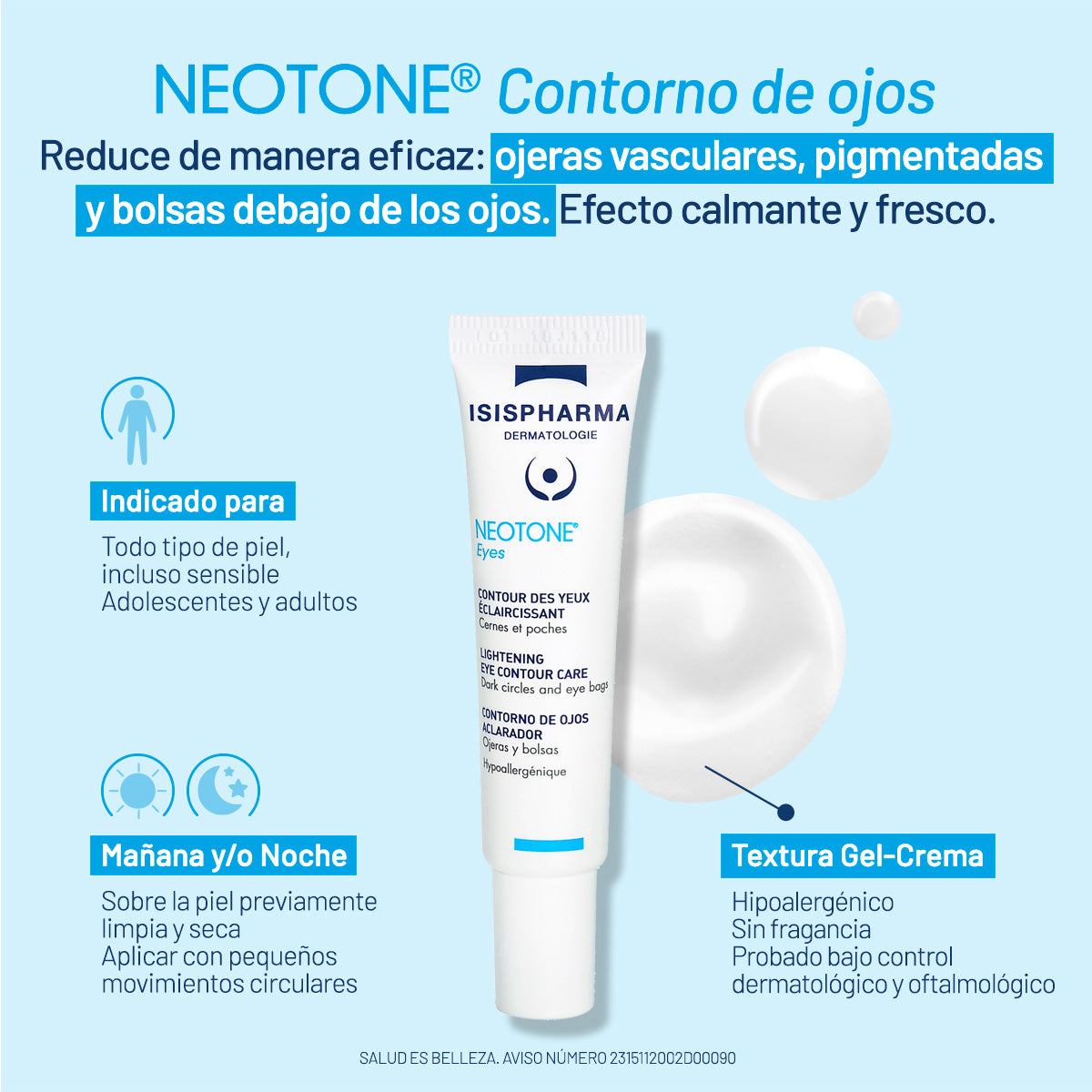 Isispharma neotone eyes contorno de ojos acción 4 en 1 15ml. – Derma ...