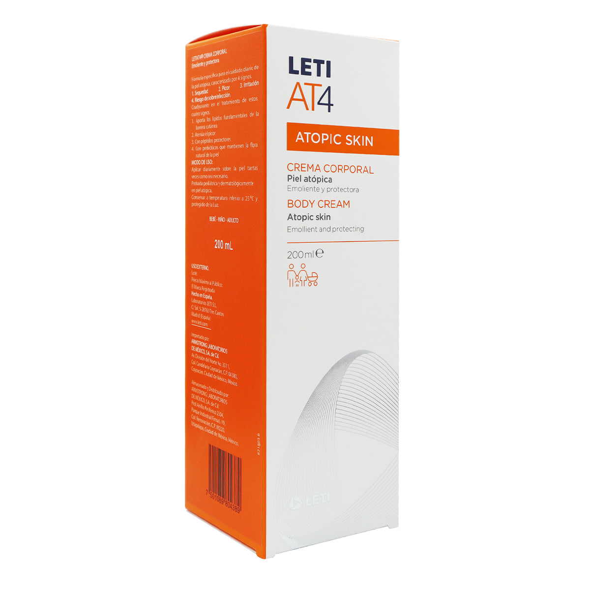 LETI AT4 CREMA CORPORAL HIDRATANTE 200 ML - Derma Express MX