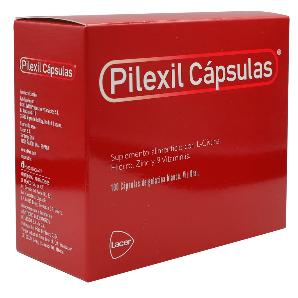 Armstrong pilexil , suplemento en capsulas c/100. – Derma Express MX