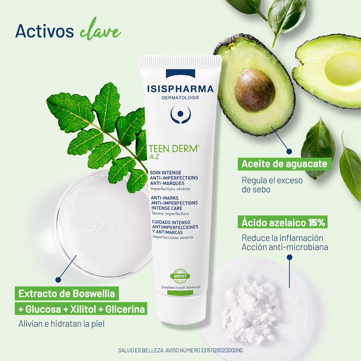 Isispharma teen derm az, seboregulador y anti imperfecciones 30ml ...