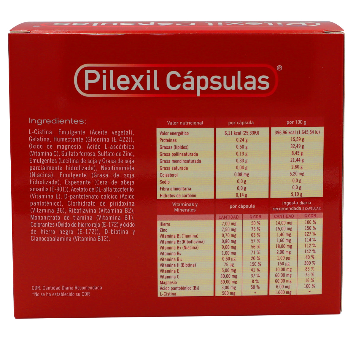 PILEXIL CÁPSULAS CAJA C/100 - Derma Express MX