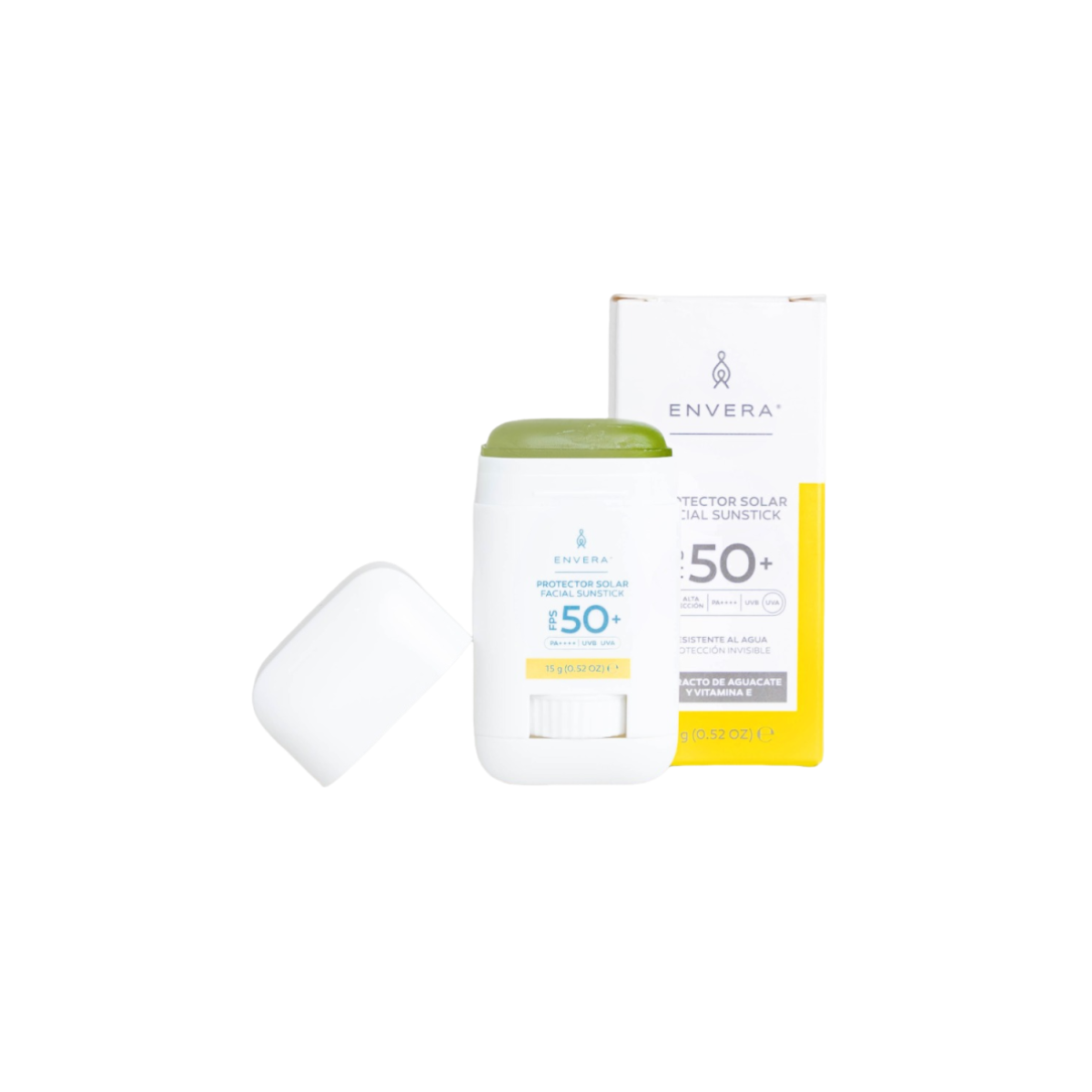 Envera Protector Solar en barra transparente FPS50+ UVA/UVB PA++++ 15g ...