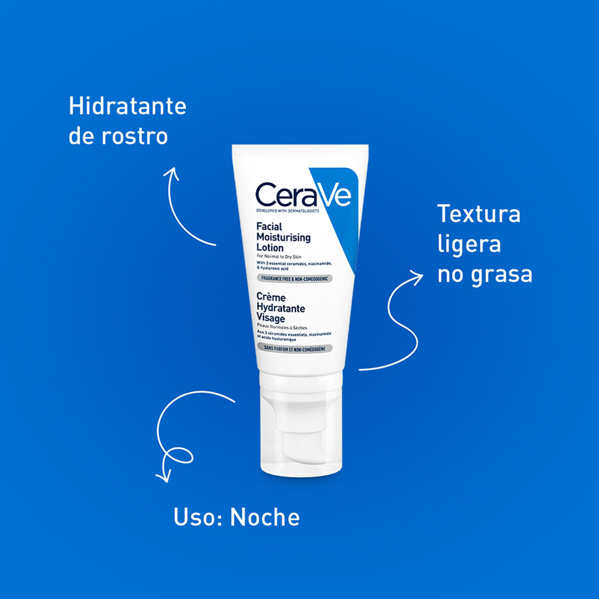 Cerave loción hidratante facial 52ml. – Derma Express MX