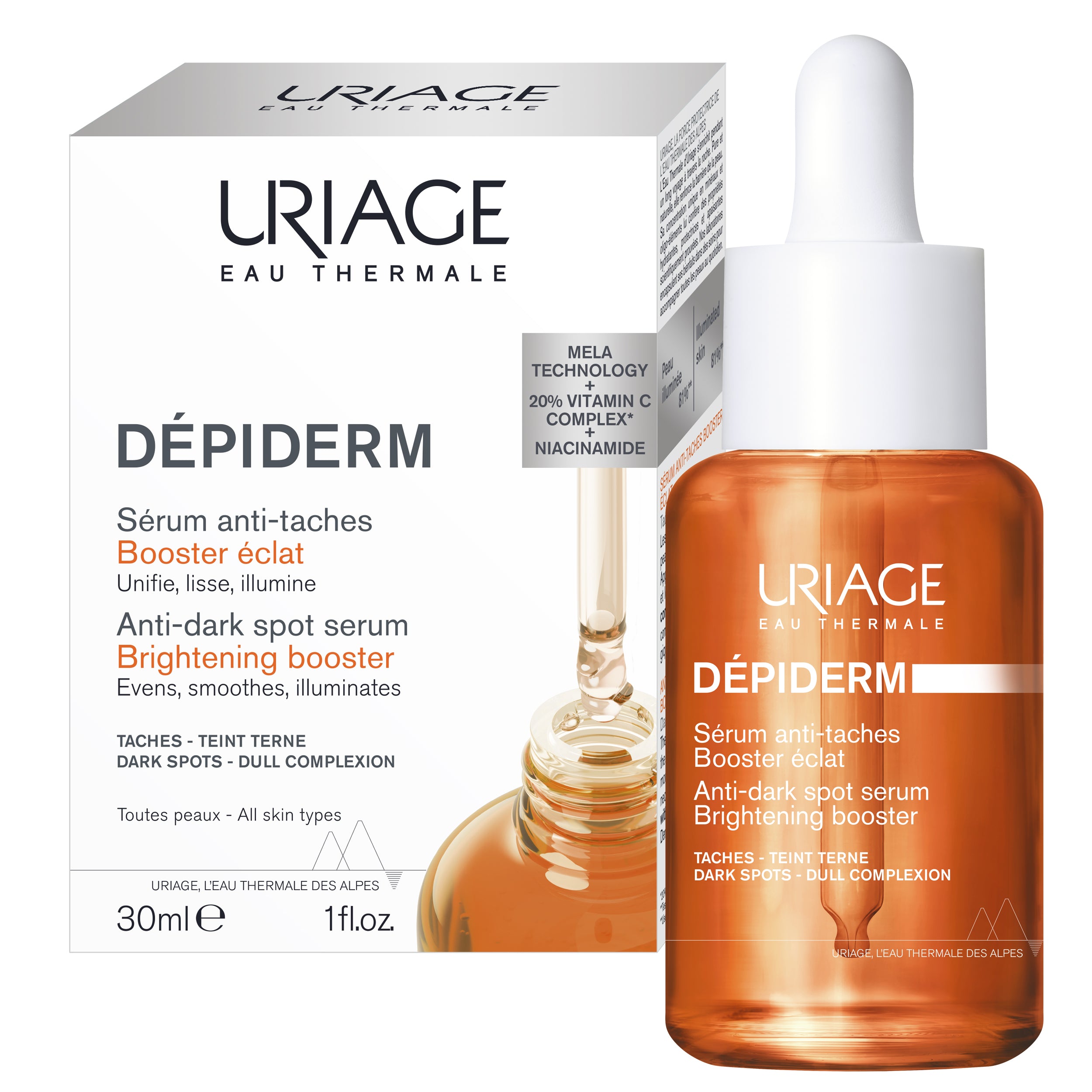 Uriage Depiderm Sérum de vitamina c 20% y niacinamida 30 ml – Dermaexpress