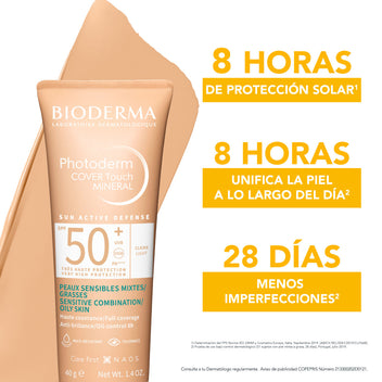 Bioderma Photoderm Cover Touch FPS50+ con color tono claro 40 ml ...