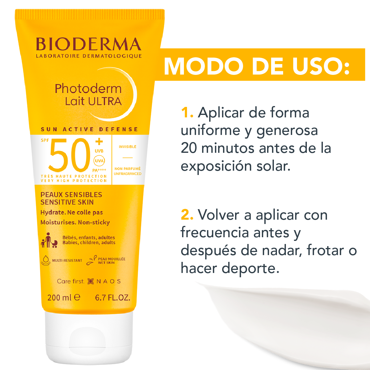 Bioderma Photoderm Leche Ultra FPS50+ Protector solar corporal 200 ml ...
