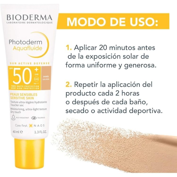 Bioderma Photoderm Aquafluide SPF50+ con Color Dorado 40 ml – Dermaexpress
