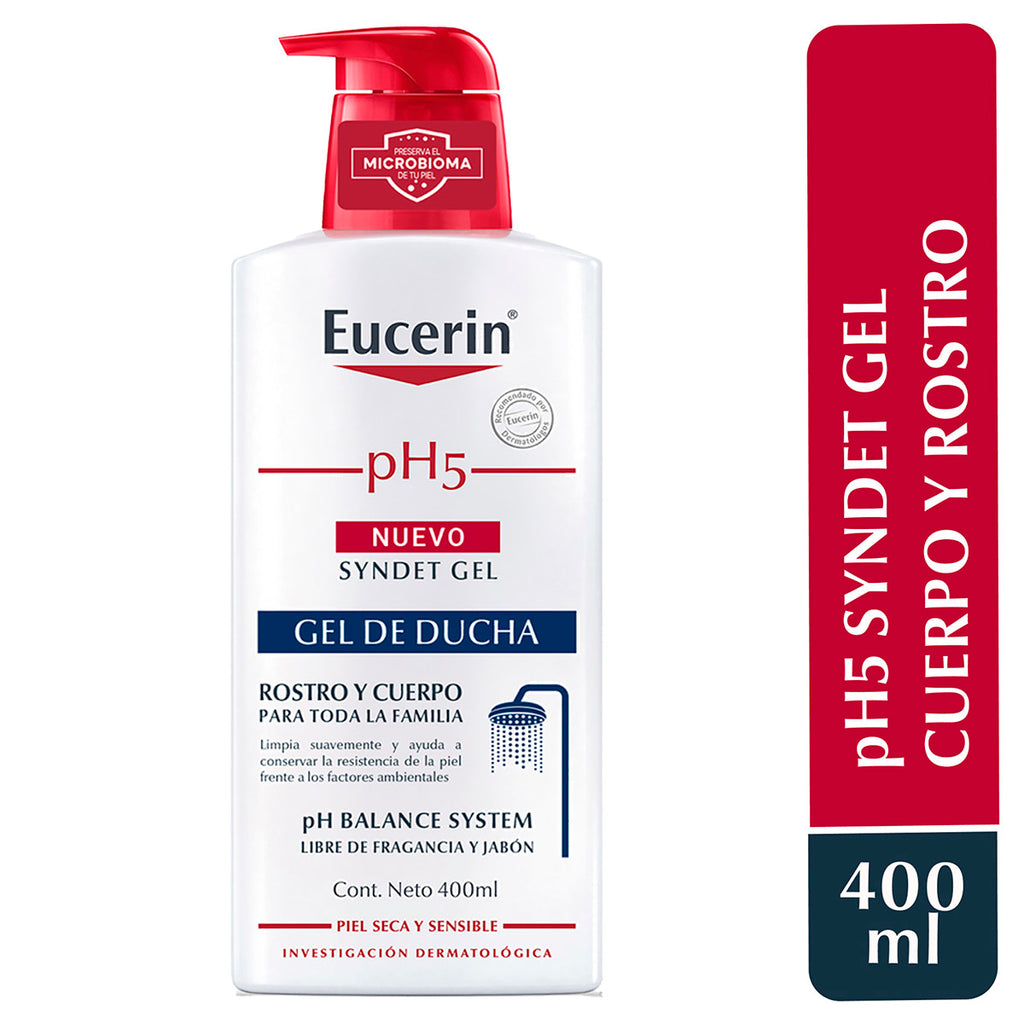 Eucerin pH5 syndet gel piel sensible 400ml. – Derma Express MX