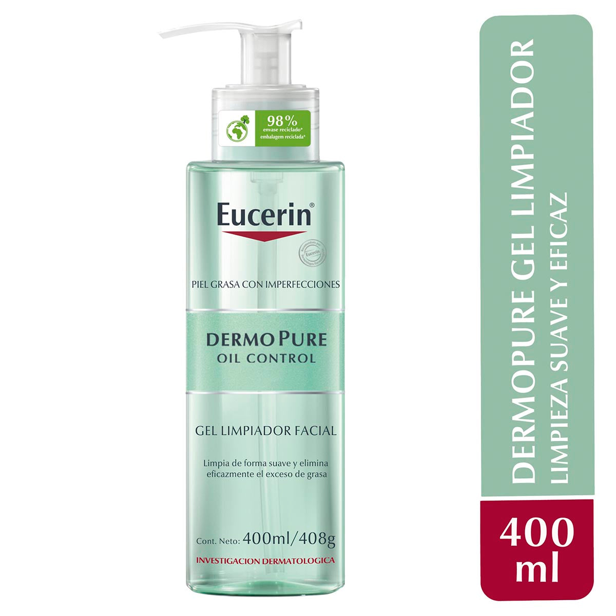 Eucerin Dermopure Gel limpiador para piel grasa y/o con tendencia acne ...