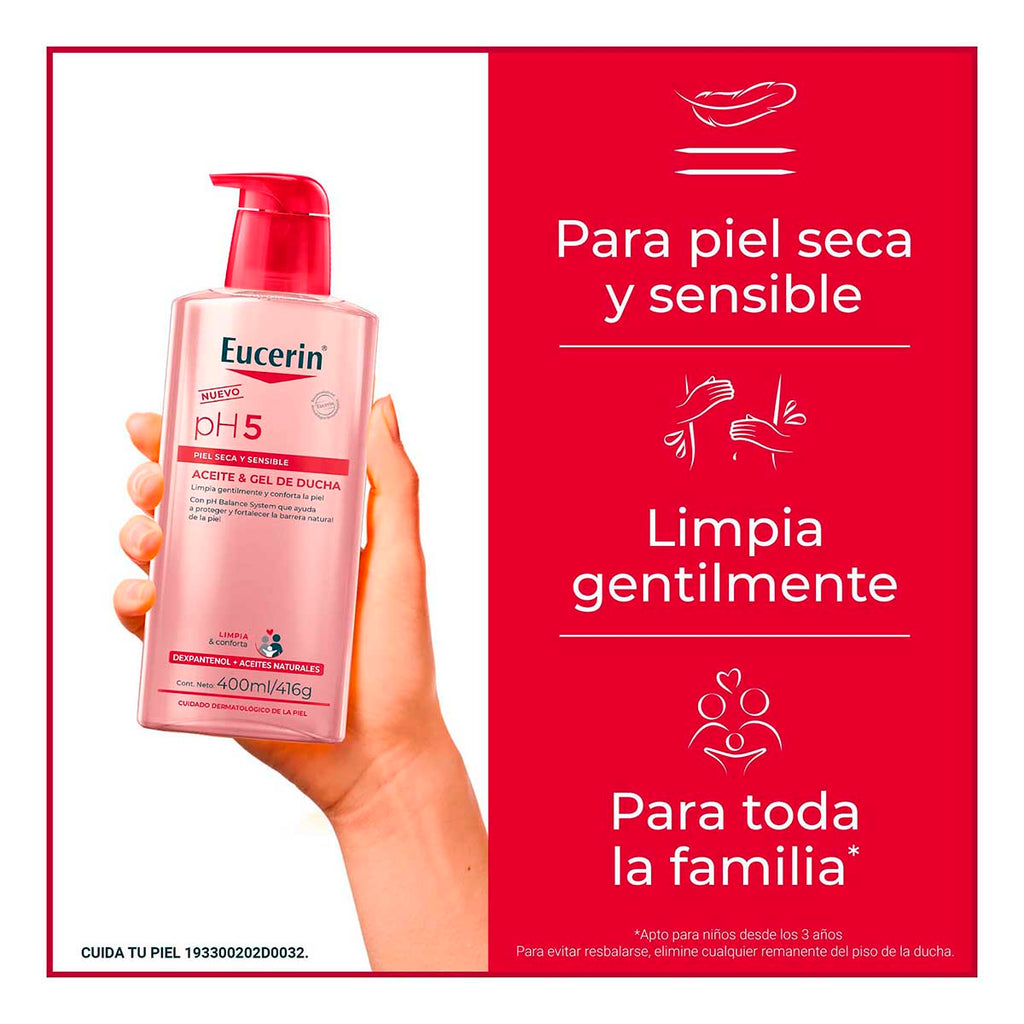 Eucerin Ph5 Aceite Gel De Ducha Para Piel Seca Y Sensible 400 Ml 7918