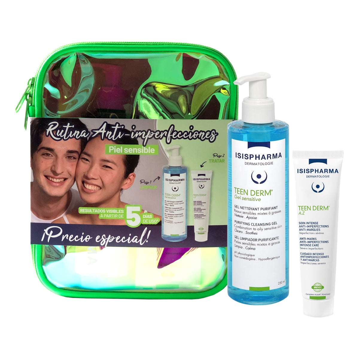 Isispharma Kit-teen derm gel sensitive 250ml + teen derm a.z 40ml ...