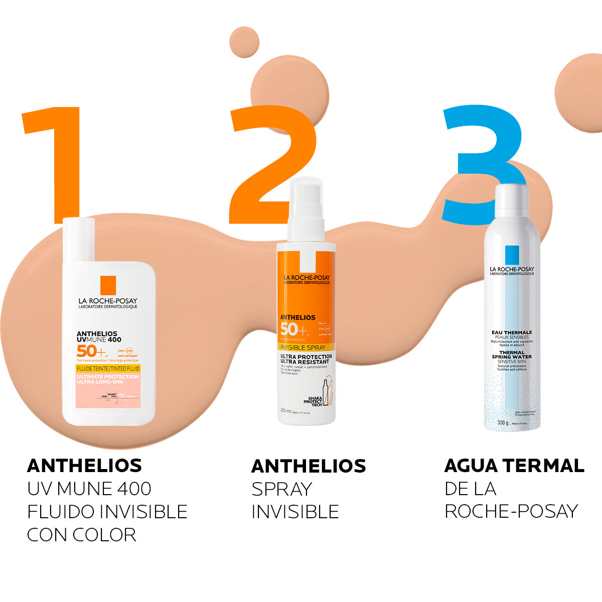 Anthelios UVMUNE 400 FPS50+ Fluido Invisible con Color, Protector sola - Derma Express MX