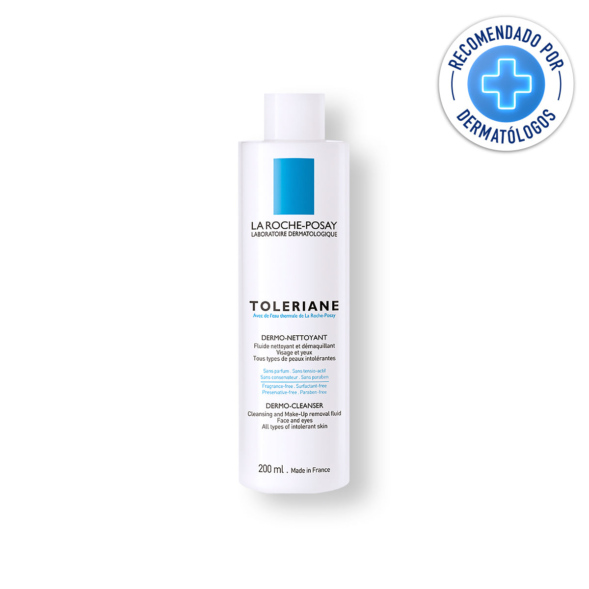 La Roche Posay Toleriane Dermolimpiador, Limpiador facial desmaquillan ...